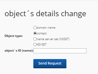 How to change contact details for CZ. domain - FORPSI