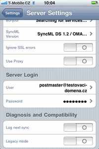 Synchronization with mobile device - FORPSI